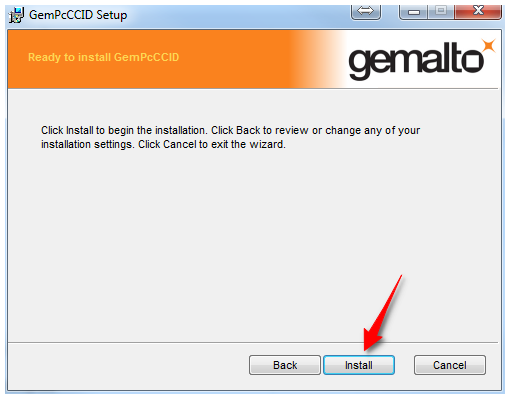 Instale o driver do leitor de cartões Gemalto — TRT-MG